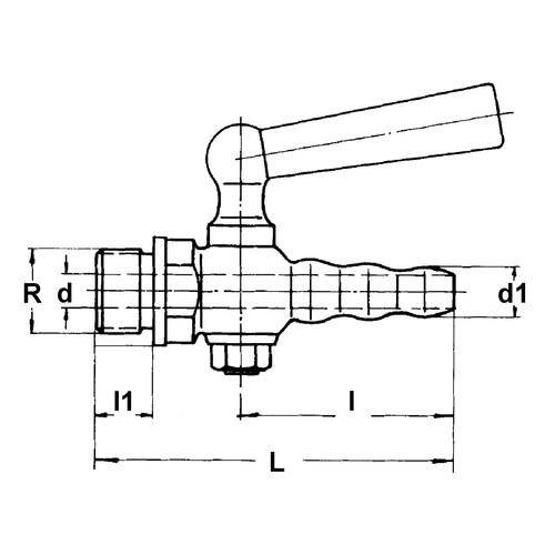 Absperrhahn aus Edelstahl mit Tülle | Reichelt Chemietechnik