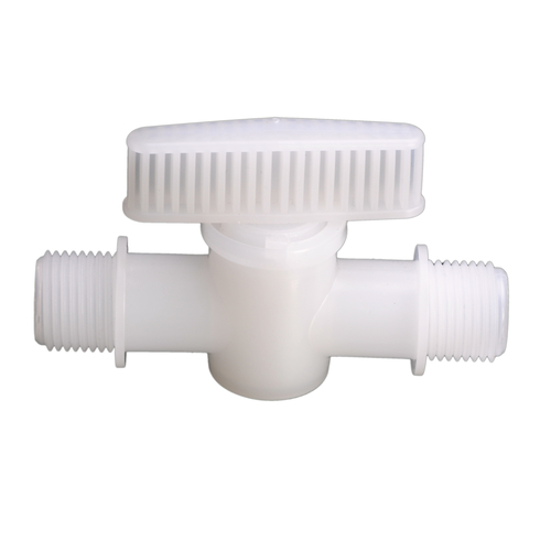 Absperrhahn aus LDPE mit Außengewinde | Reichelt Chemietechnik