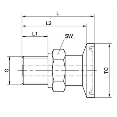 Straight Tri-Clamp Connector with Male Thread made of PP, PVDF or PFA ...