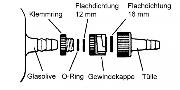Glasoliven-Adapter aus PBT | Reichelt Chemietechnik